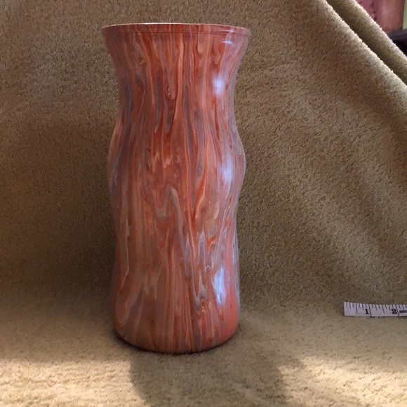 Artisan | Other | Curvy Glass Vase With Poured Acrylic Overlay | Poshmark